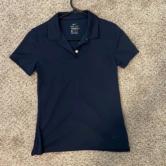 Nike | Tops | Nike Navy Drifit Polo | Poshmark